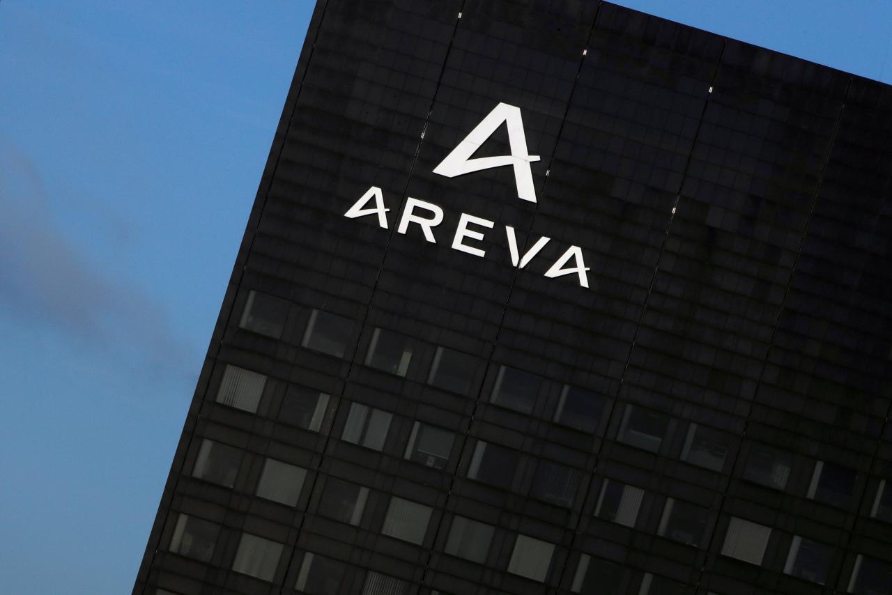 FILE PHOTO: The logo of Areva is seen on the headquarters tower of the ...